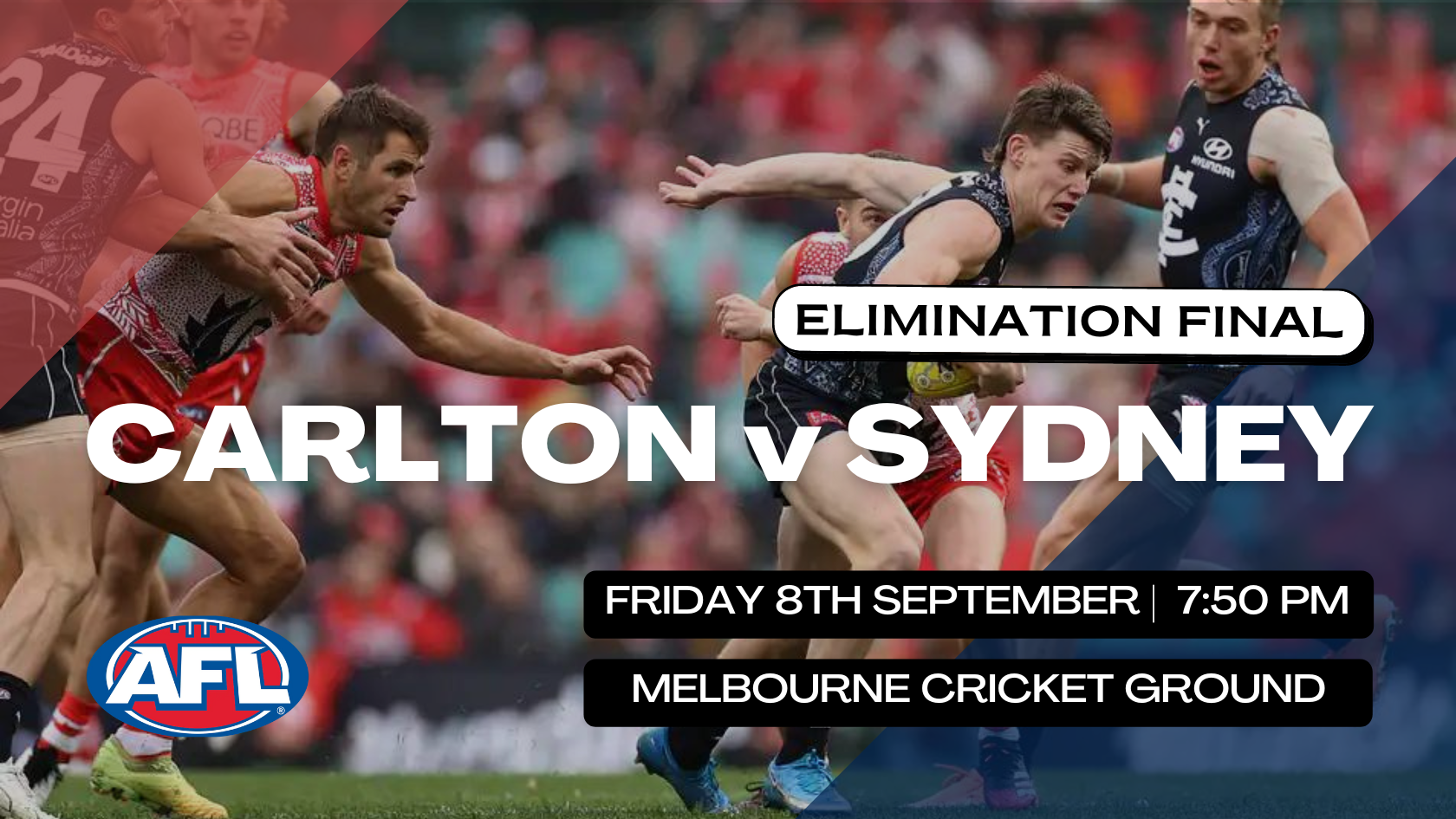 AVTech AFL Event: Carlton v Sydney | Fri, 8th Sep 2023